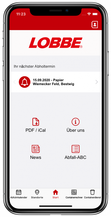 Lobbe App - Keine Abfuhrtermine mehr verpassen